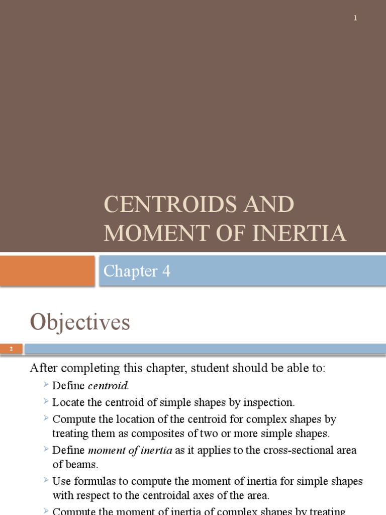 Centroids and Moments of Inertia | PDF | Beam (Structure) | Area