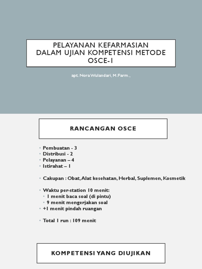 Pelayanan Swamedikasi dalam Ujian OSCE | PDF