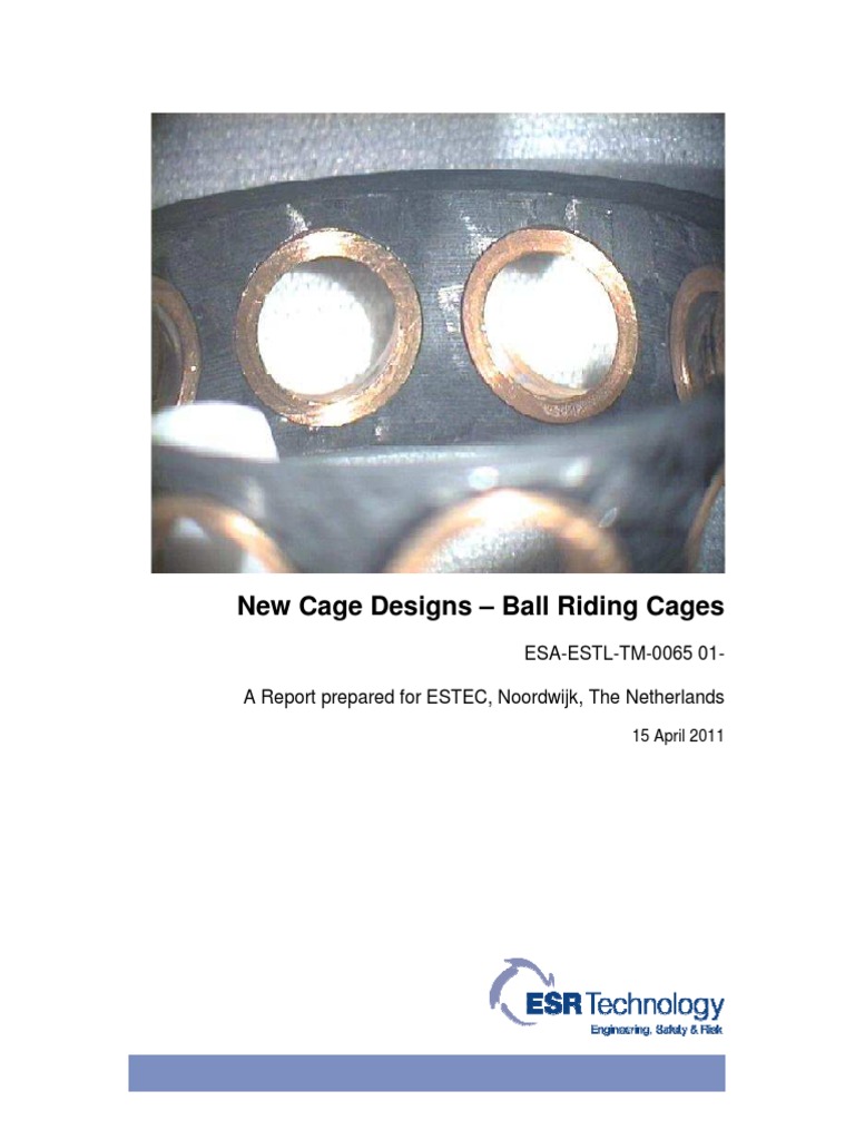 ESA-ESTL-TM-0065 01 - New Cage Designs - Ball Riding Cages | PDF ...