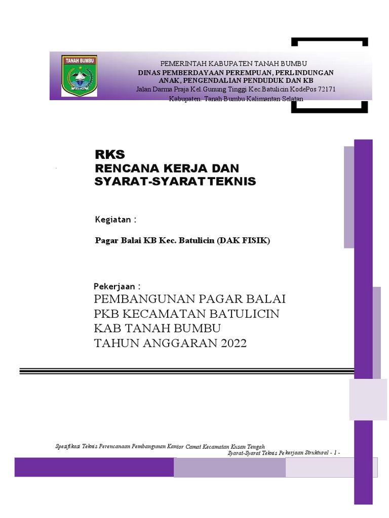 Rks Pagar Batulicin | PDF