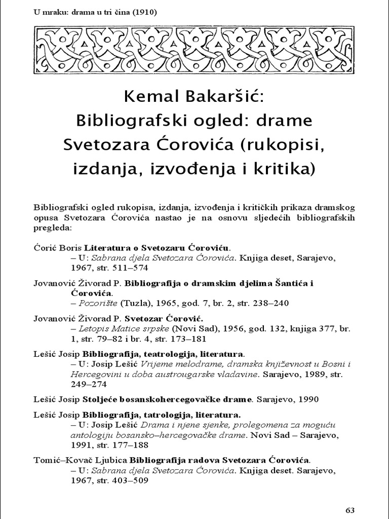 Corovic Drama KB 2 | PDF