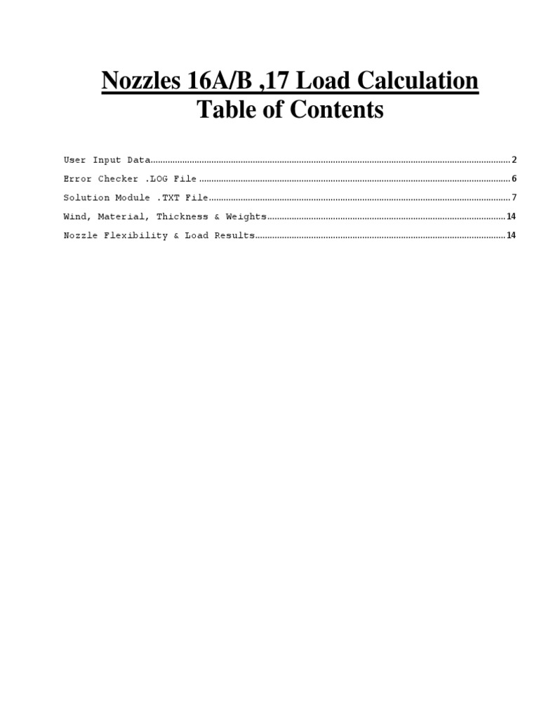 Nozzle Load Calculation - U-FA 201 | PDF | Strength Of Materials ...