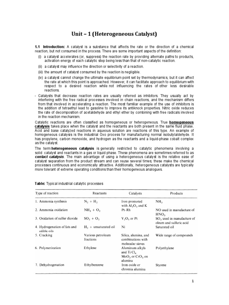 5243 Heterogeneous Catalysis1 | PDF | Catalysis | Heterogeneous Catalysis