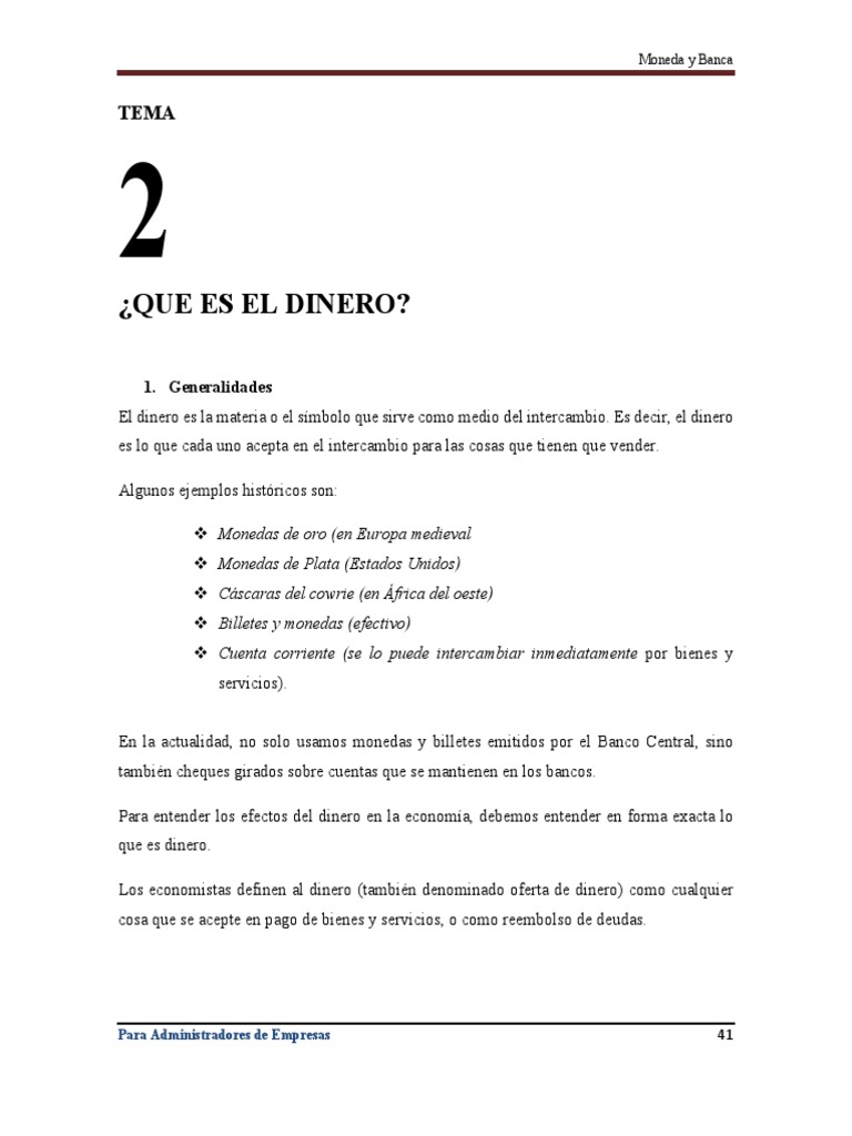 Libro Tema 2 | PDF | Dinero | Moneda