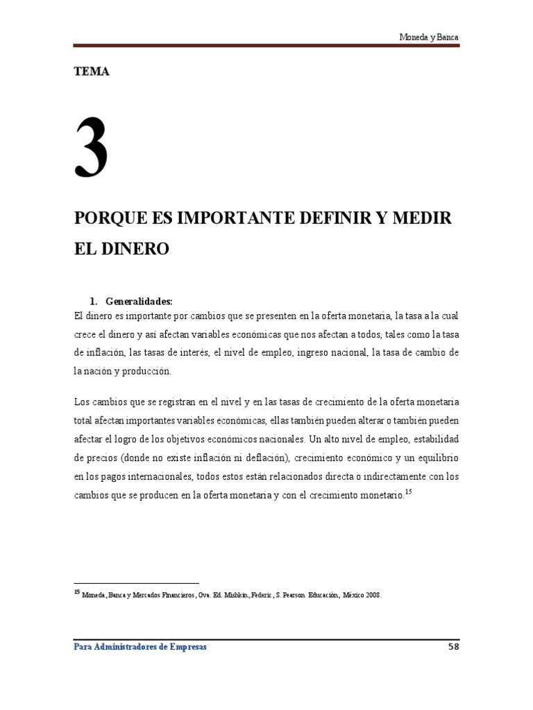 Libro Tema 3 | PDF | Dinero | Oferta de dinero
