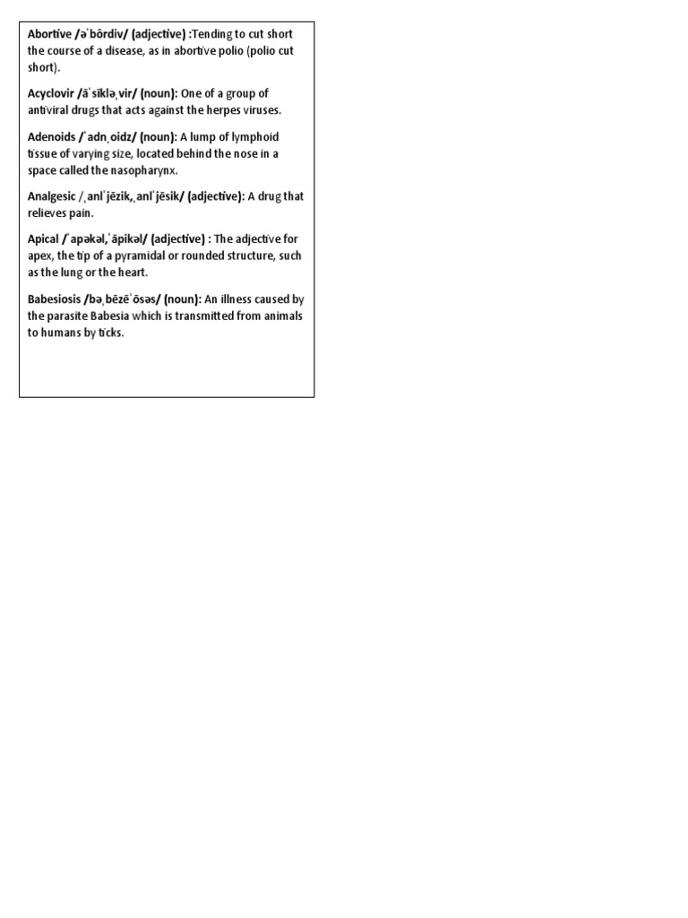 Mini Dictionary | PDF | Foreign Language Studies | Wellness
