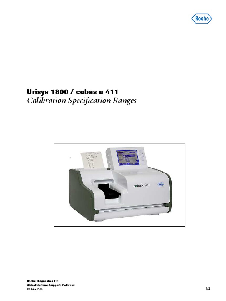 Cobas U 411 Calibration Specifications | PDF
