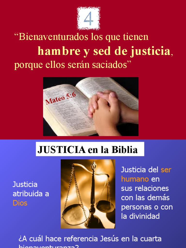 4 Los Que Tienen Hambre y Sed de Justicia | PDF