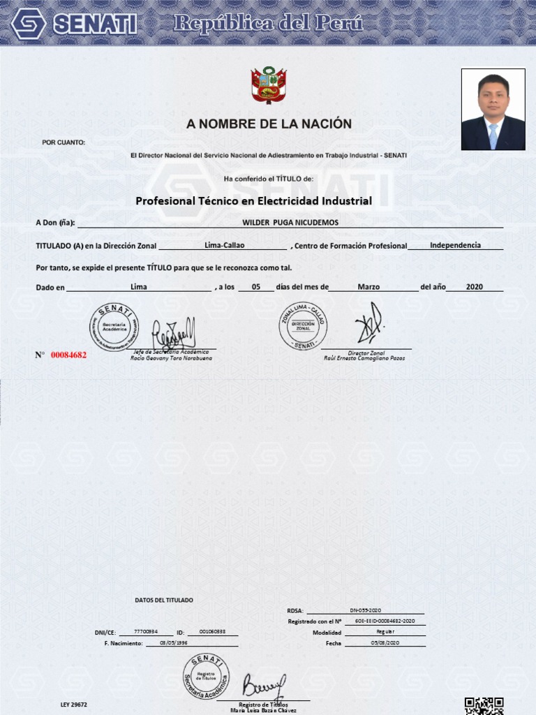 Constancia De Titulo Profesional