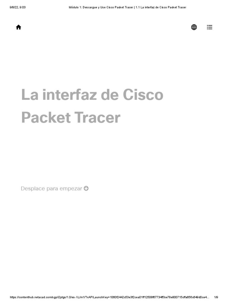 Módulo 1 - Descargue y Use Cisco Packet Tracer - 1.1 La Interfaz de ...