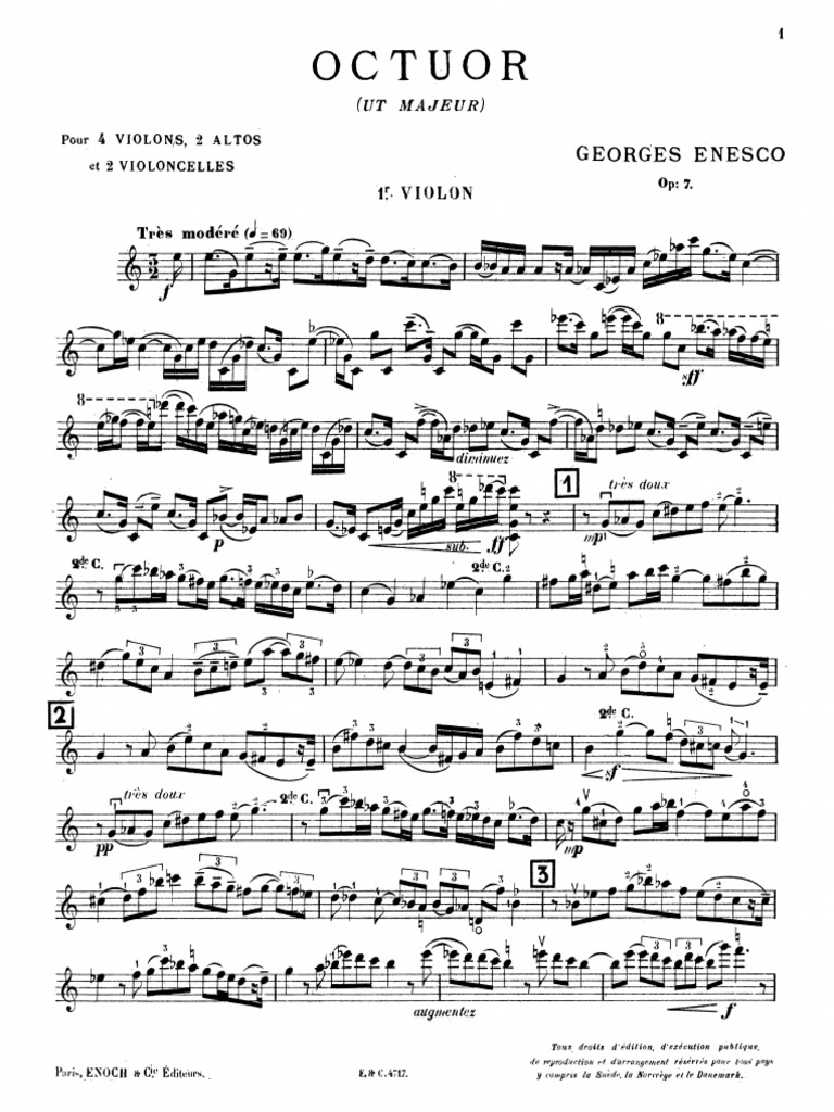 Enescu - Octet, Op. 7 (Parts) | PDF