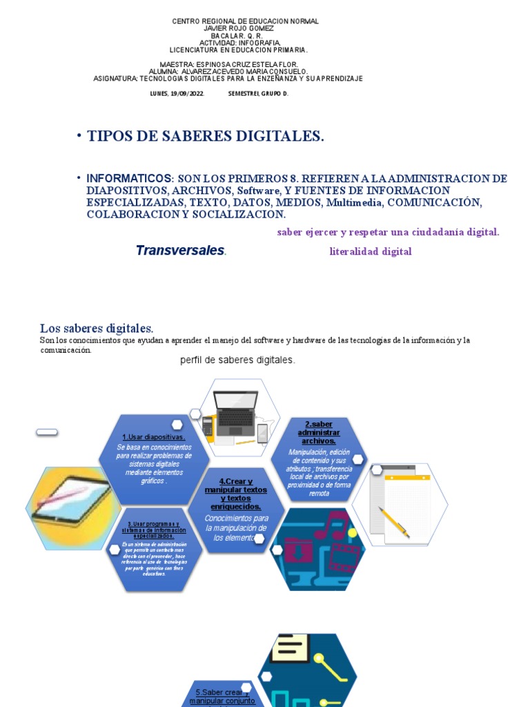 Infografia Saberes Digitales. | PDF | Multimedia | Archivo de computadora