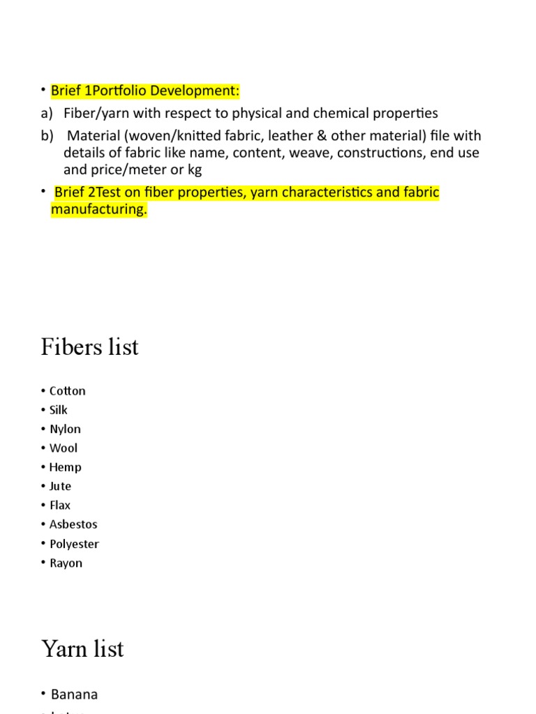 Fiber Yarn | PDF | Fibers | Textiles
