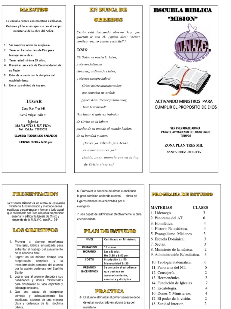 Triptico Seminario | PDF | Cristo (título) | Iglesia Católica