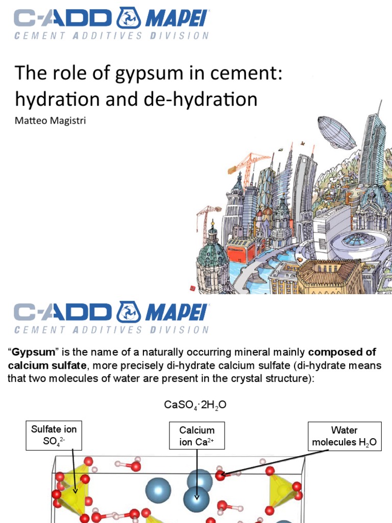 Gypsum's Role in Cement Hydration | PDF | Cement | Concrete