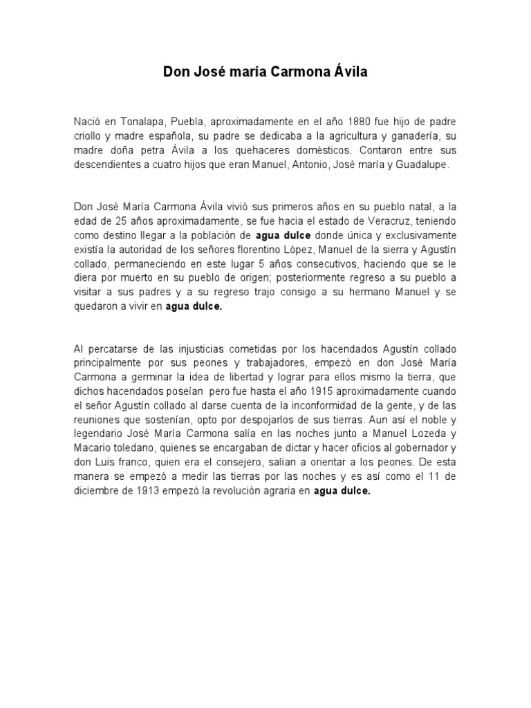 Biografia de Jose Maria Carmona | PDF