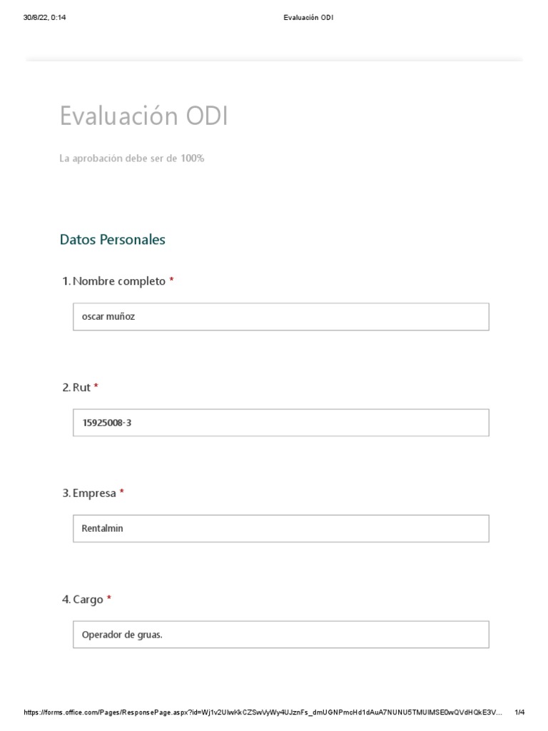 Evaluación ODI | PDF