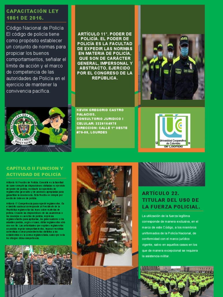 Capacitación Ley 1801 De 2016 Pdf Policía Regulación
