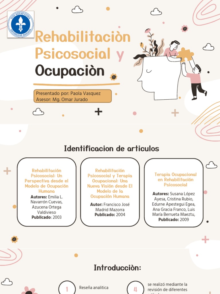 Rehabilitacion Psicosocial y Ocupacion | PDF