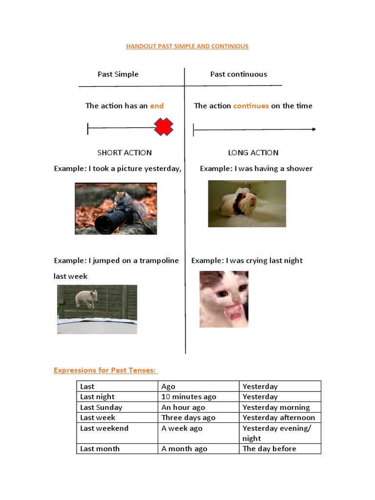 Handout Past Simple and Continious | PDF