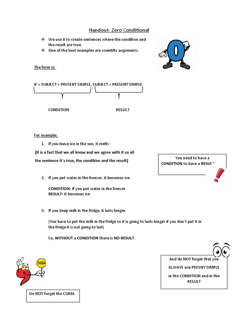 Handout - Zero Conditional | PDF