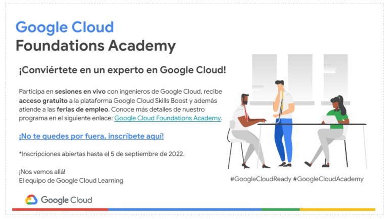 Inscripción a Google Cloud Academy | PDF