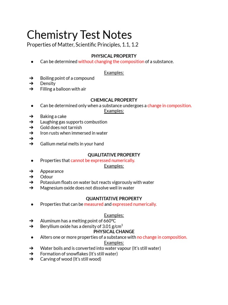 Chemistry Unit 1 Test Notes | PDF | Isotope | Accuracy And Precision Chemistry Unit 1 Test Notes | PDF | Isotope | Accuracy And Precision