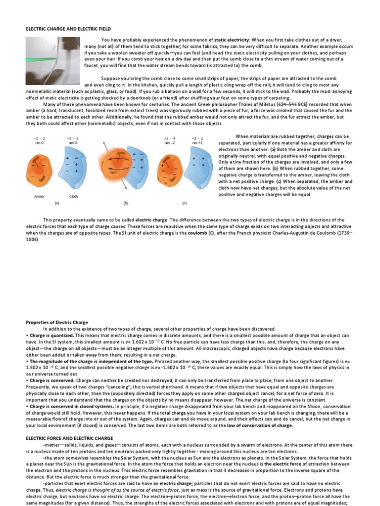 Lecture09 - Electric Charge, Electrostatic Force and Coulomb's Law ...