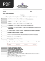 Filipino Grade 7 Diagnostic Test | PDF