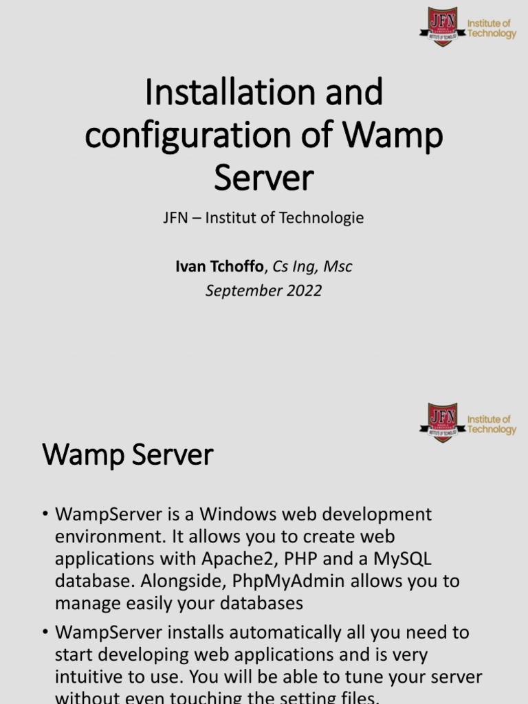 Installation and Configuration of Wamp Server | PDF | World Wide Web ...