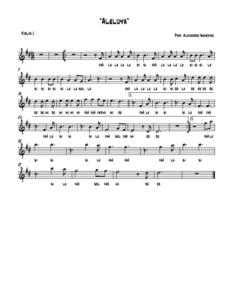 Aleluya - Partitura Completa | PDF