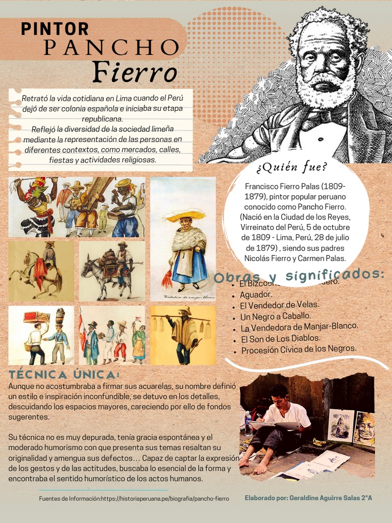 Biografía de Pancho Fierro, pintor peruano | PDF