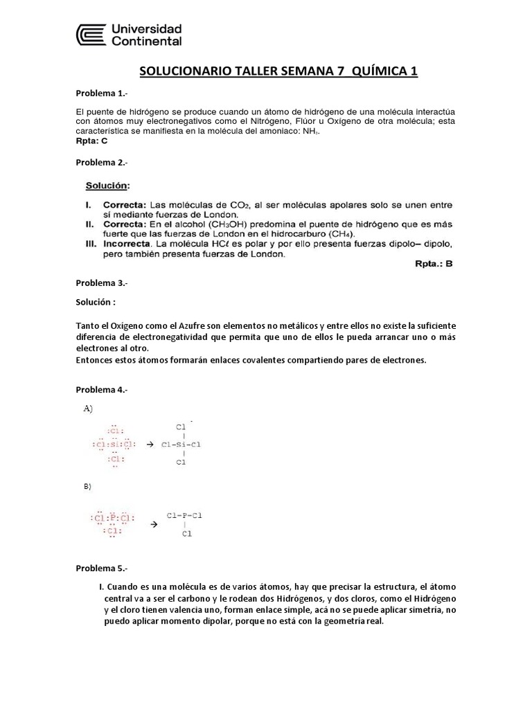 Solucionario Taller S 7 | PDF