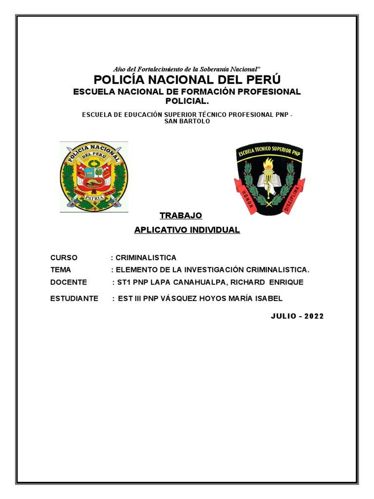 Elementos de La Investigacion Criminalistica (1) - Vasquez | PDF ... Elementos de La Investigacion Criminalistica (1) - Vasquez | PDF ...