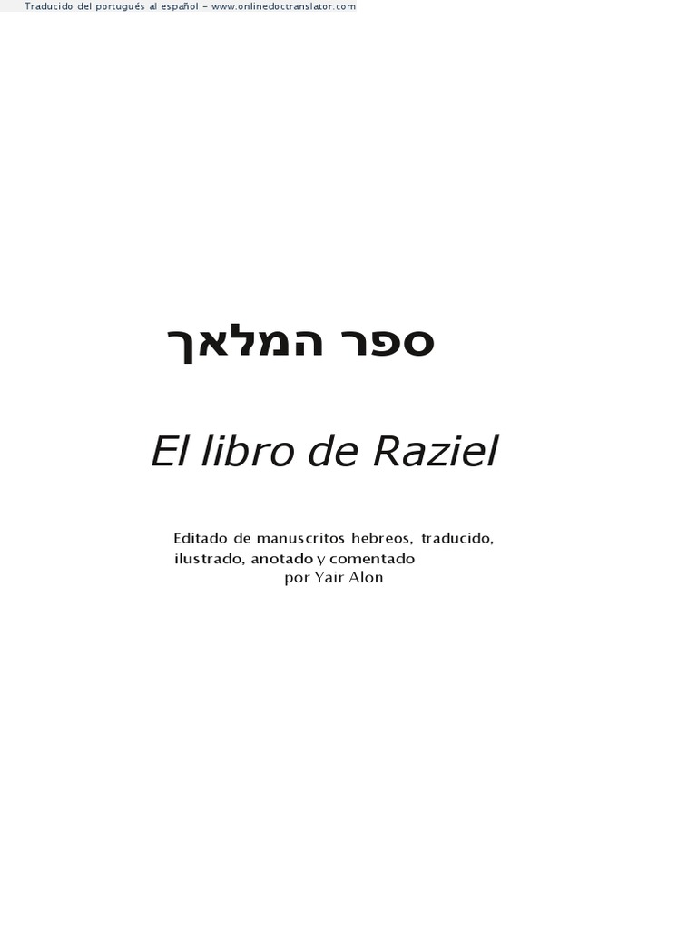 Sefer Raziel Hamalach-Pdf Mejorado-2 | PDF | Jardín del Edén | Adán
