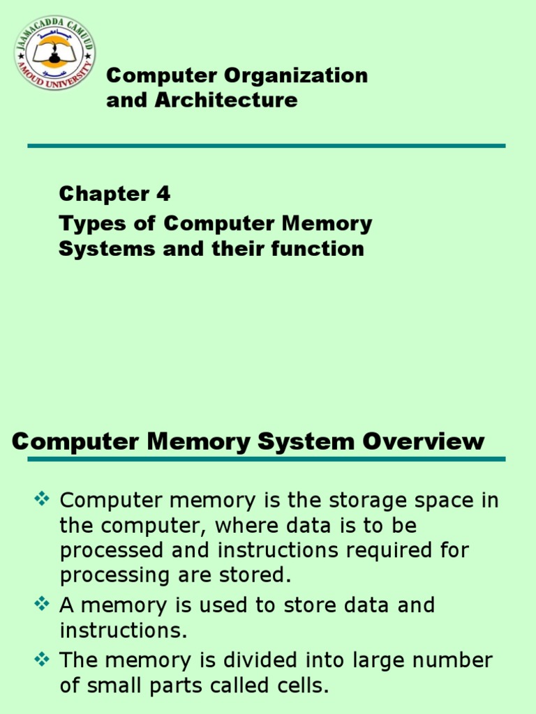 04 - Computer Memory Systems | PDF | Cpu Cache | Computer Data Storage