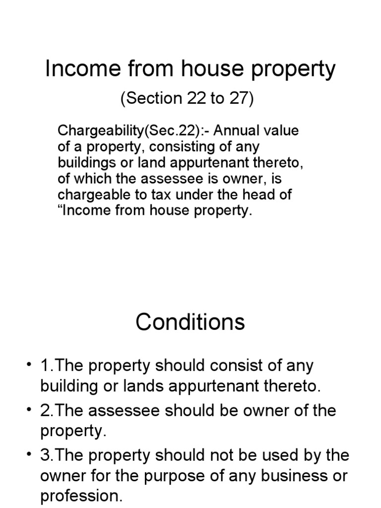 Income From House Property | PDF | Renting | Ownership