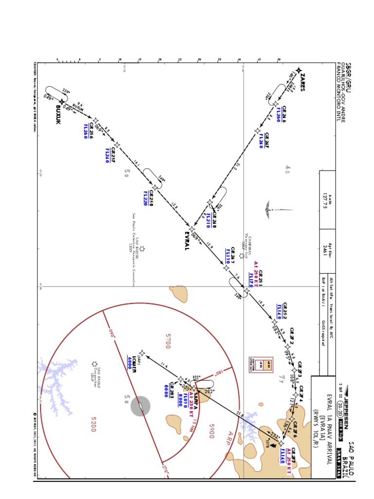 Evral 1a Rnav Arrival 10 SBGR | PDF | Aviation | Aerospace