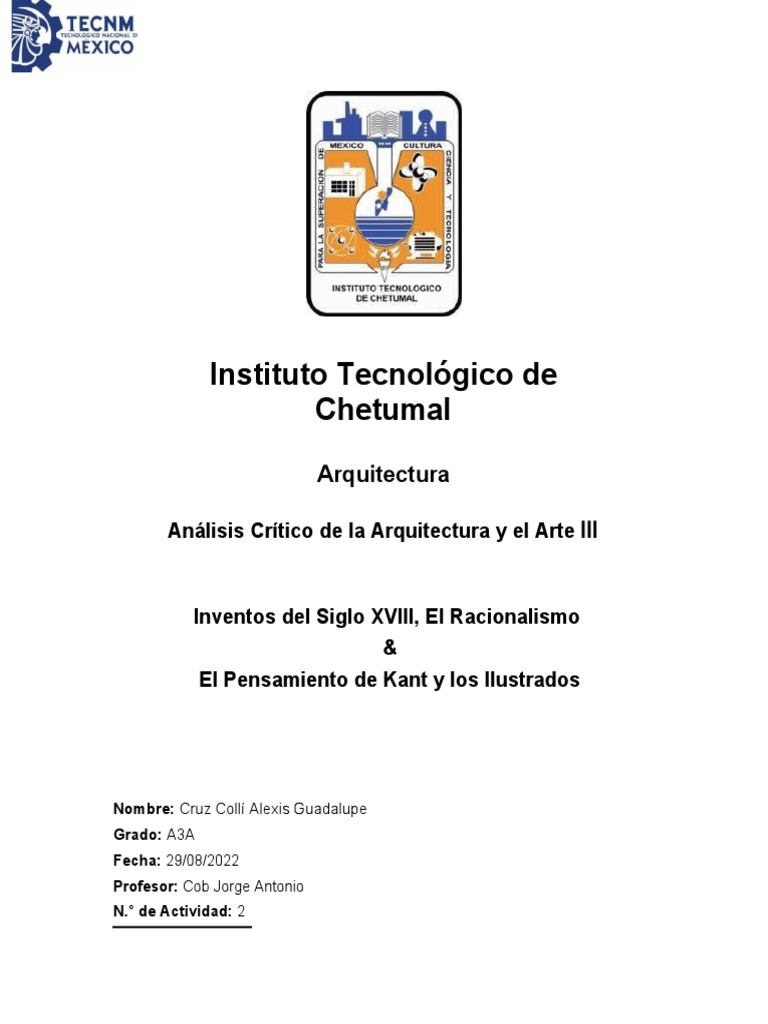 El Racionalismo & El Pensamiento de Kant y Los Ilustrados | PDF ...