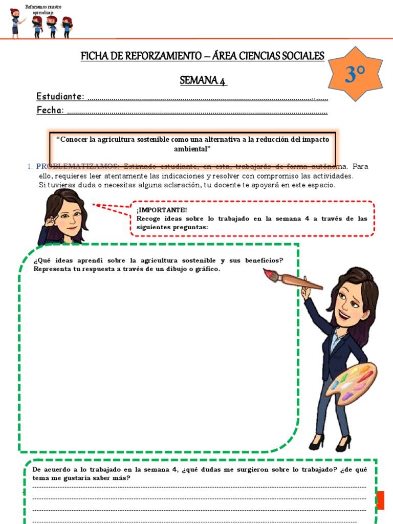 3° Ficha de Reforzamiento Sem.4 - Exp 1 - Ciencias Sociales | Descargar gratis PDF ...