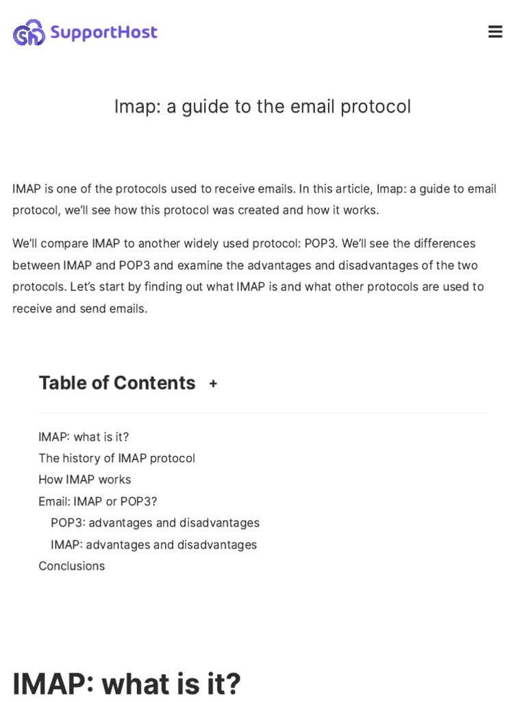 IMAP Guide To The Email Protocol | PDF