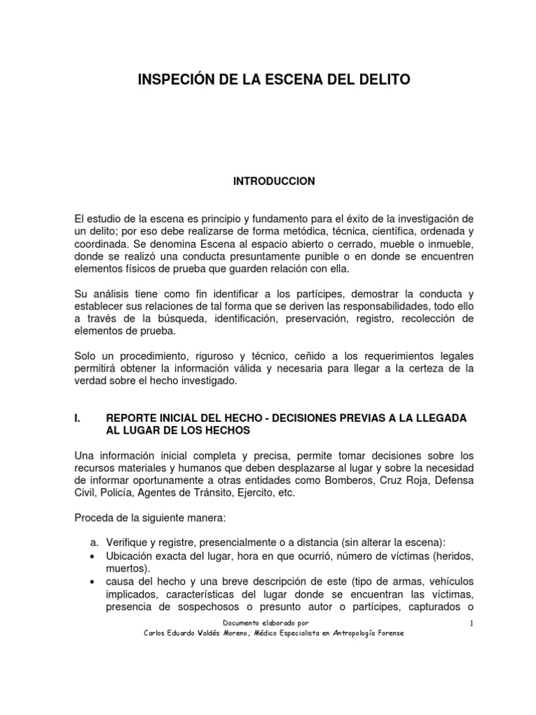 Manejo de La Escena Del Delito | PDF | Ropa | Información