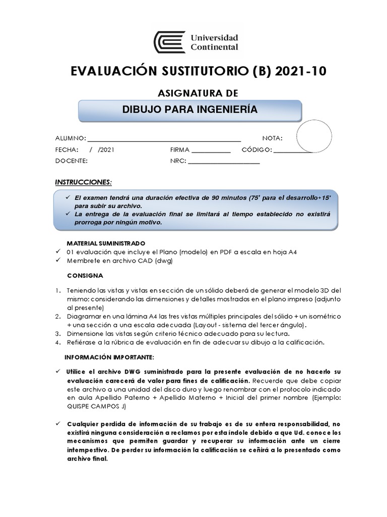 Evaluacion Sustitutorio Dpi 2021-10 B Av | PDF | Evaluación