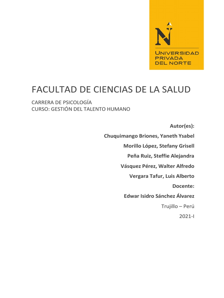 Informe Final GTH | PDF | Gestión de recursos humanos | Análisis FODA