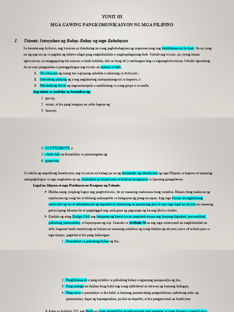 YUNIT III - Reviewer | PDF