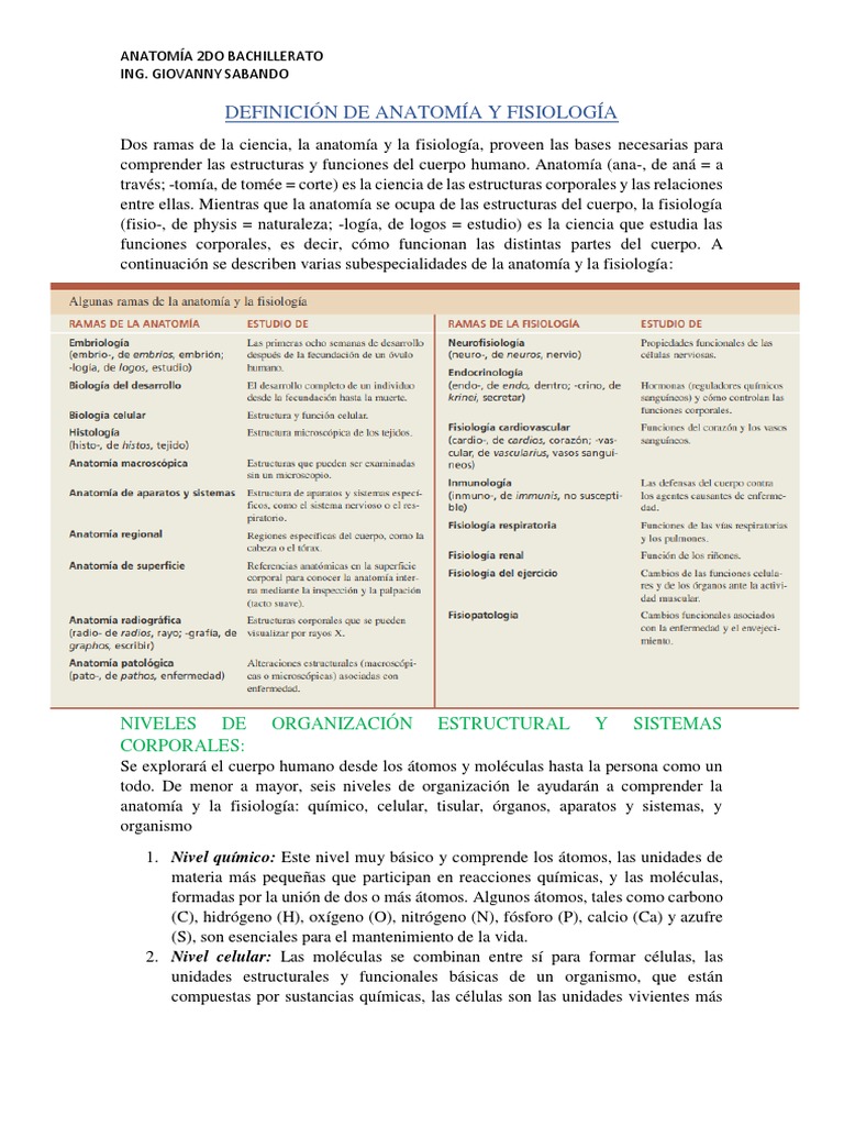 (Clase 1) - 2do Bachillerato | PDF | Sistema digestivo humano | Cuerpo humano