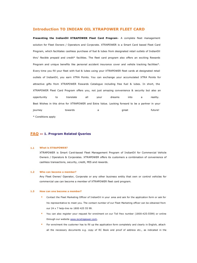 Introduction To Fleet Card | PDF | Loyalty Program | Services (Economics)