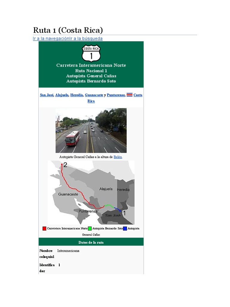 Ruta 1 | PDF | Transporte