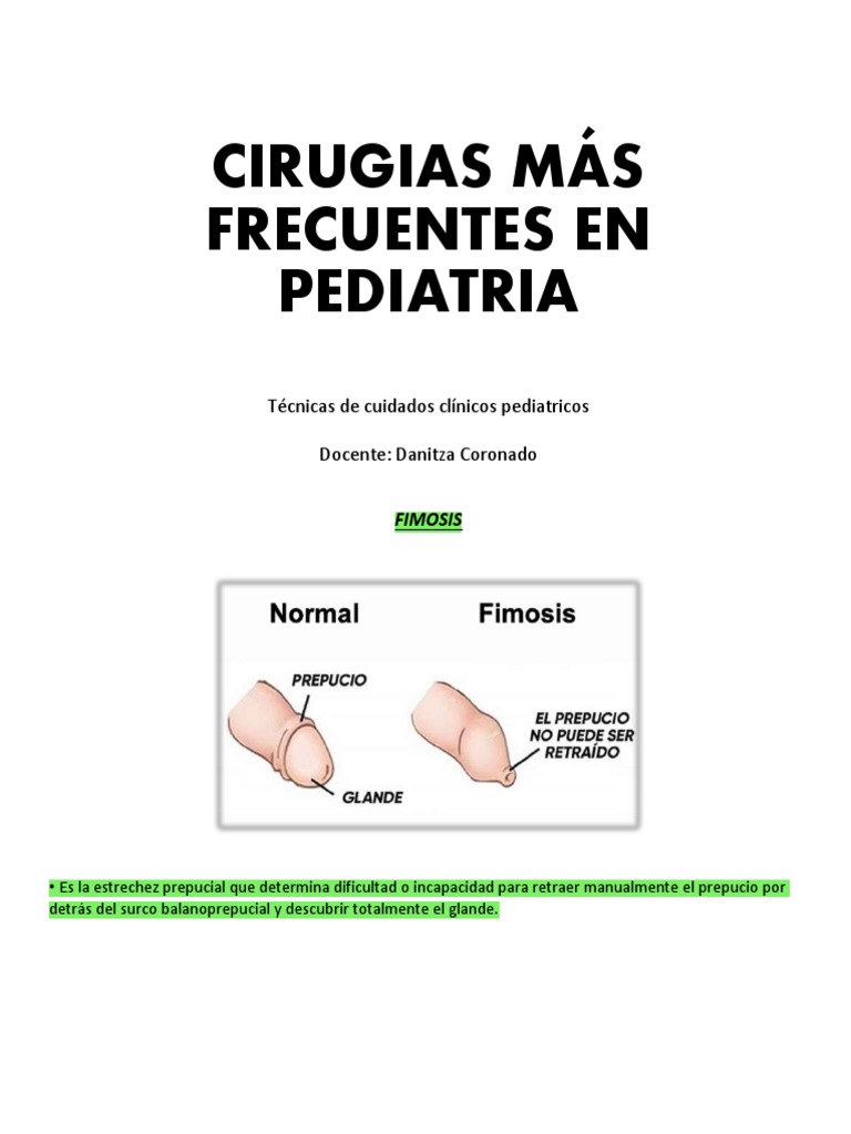 Cirugías Más Frecuentes en Pediatría | PDF | Testículo | Medicina