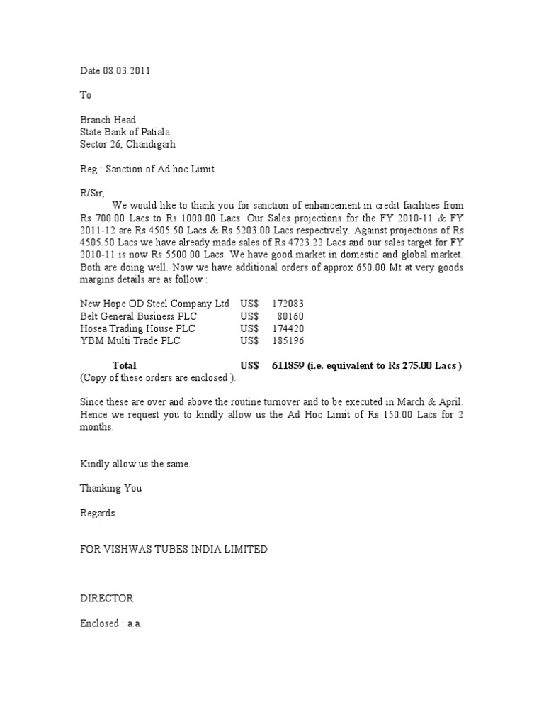 Letter Adhoc | PDF | Economies | Business